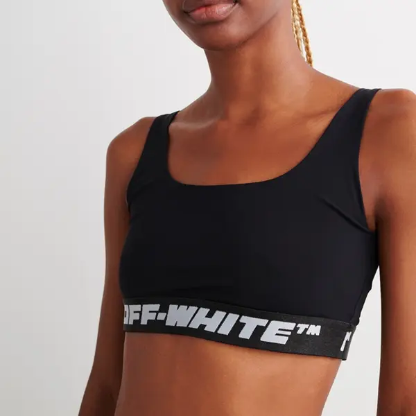 Off-White Logo Band Sports Bra Top