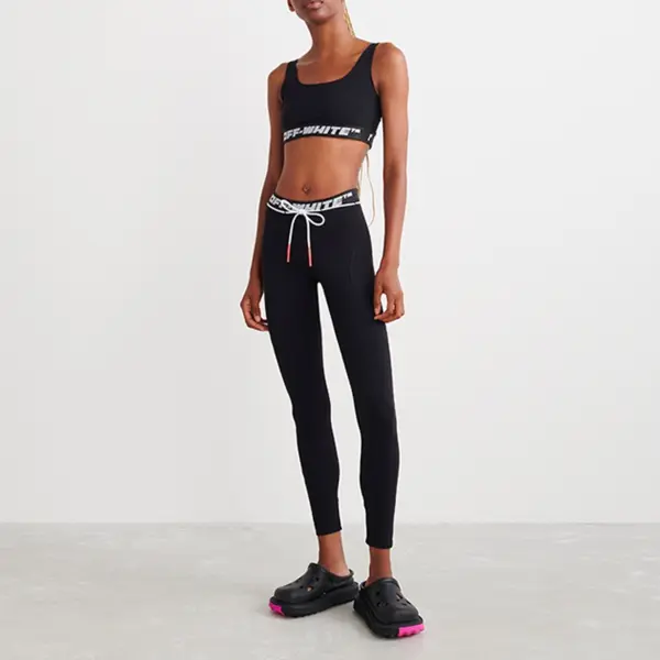 Off-White Logo Band Sports Bra Top