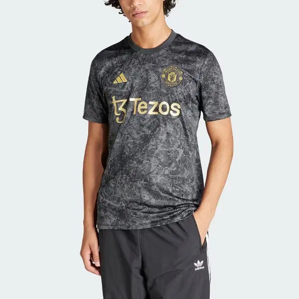 Adidas Manchester United Stone Roses Pre-match Jersey - Black
