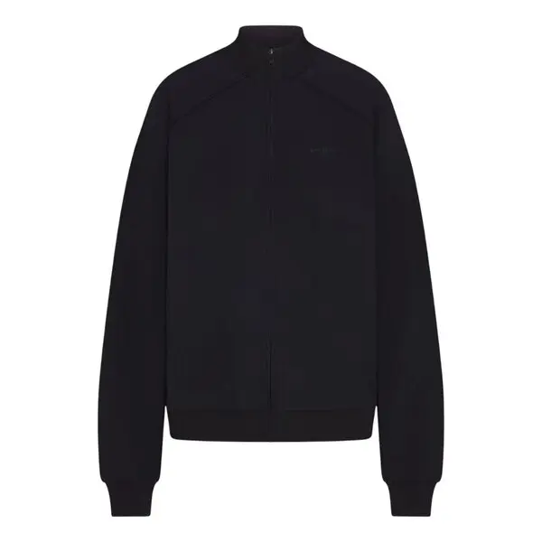 Nike X Skims Matte Tricot Oversized Full-zip Track Jacket - Obsidian