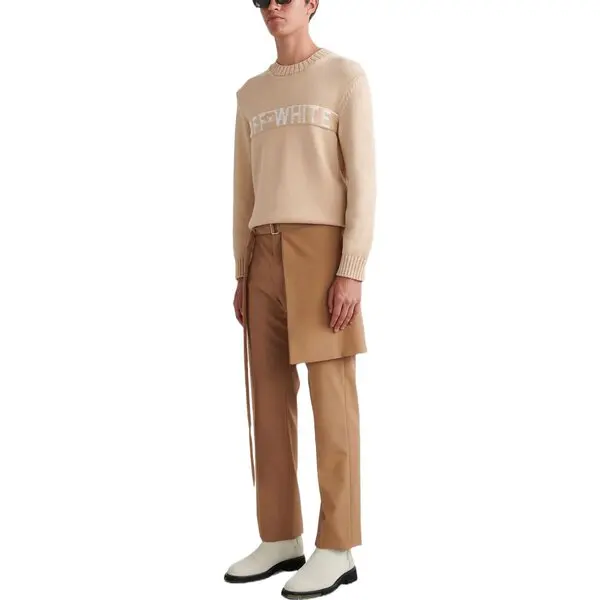 Off-White Fw22 Tailored Trousers With Belted Detail - Default Colorway