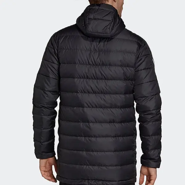 Adidas Logo Print Down Jacket With Hood