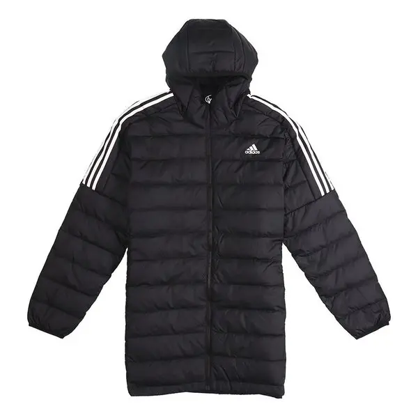Adidas Logo Print Casual Cap Sports Down Jacket - Black