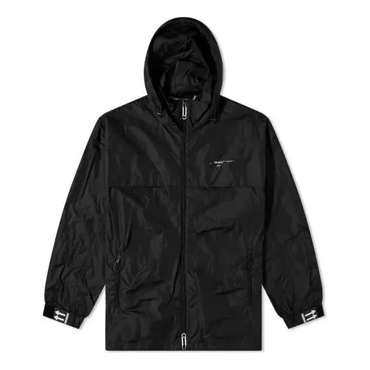 Off-White Arrows Modern Street Trench Coat - Black