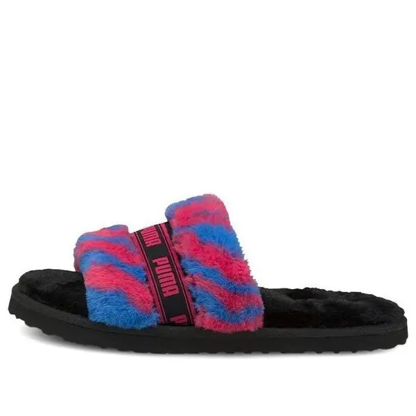 PUMA Fluff Slide - Black/beetroot Purple/royal