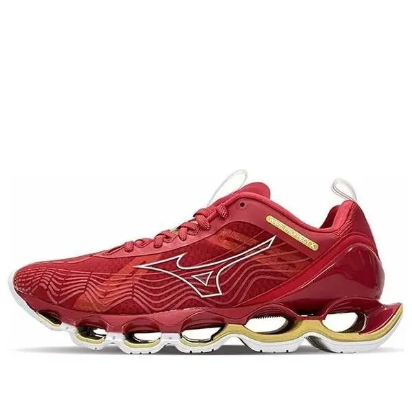 Mizuno Wave Prophecy X 10 Athletic Sneakers - Red/gold