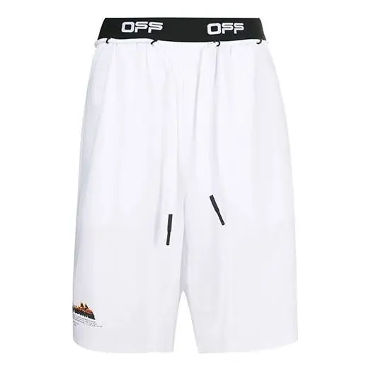 Off-White Logo Waist Arrow Shorts - Multi-color