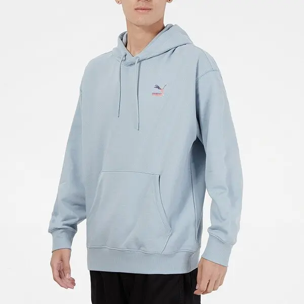 PUMA Logo Hoodie - Light Blue