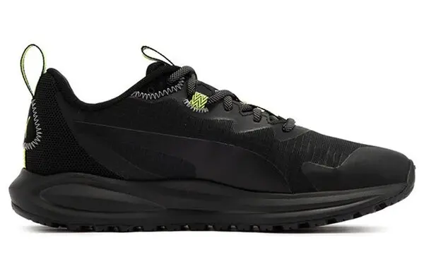 PUMA Twitch Runner Trail Sneakers - Black/green