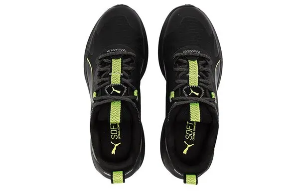 PUMA Twitch Runner Trail Sneakers - Black/green