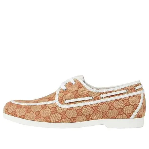 Gucci Gg Canvas Boat Shoes - Neutral