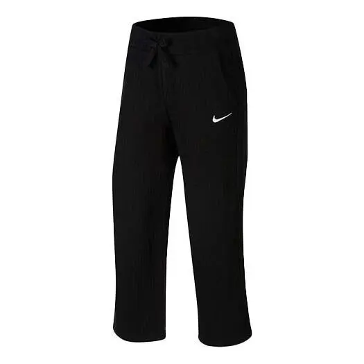 Nike Phoenix Fleece High-waisted Wide-leg Sweatpants - Black