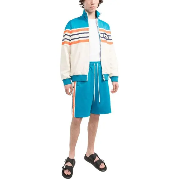 Gucci Interlocking G Jersey Shorts - Bright Zircon/ivory/orange