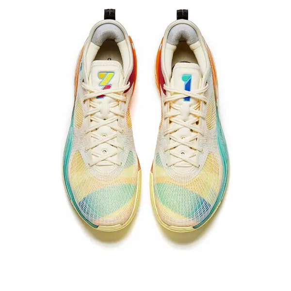 ANTA Splash "rocco" Athletic Sneakers - Beige/teal/orange