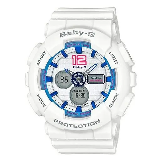 Casio Baby-g Blue Analog-digital Watch - White