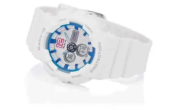 Casio Baby-g Blue Analog-digital Watch - White