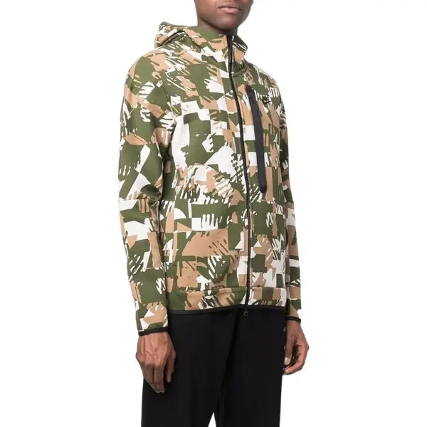 Nike Full Print Geometry Pattern Zipper Hooded Jacket