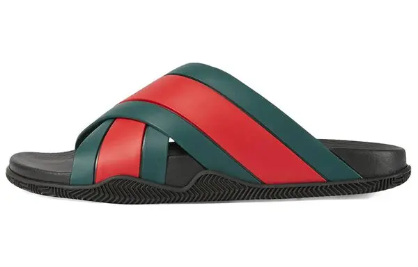 Gucci Rubber Slide Sandals - Black
