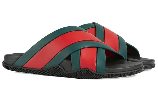Gucci Rubber Slide Sandals - Black