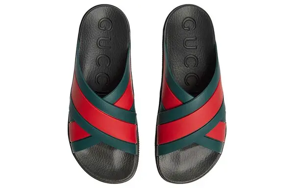 Gucci Rubber Slide Sandals - Black
