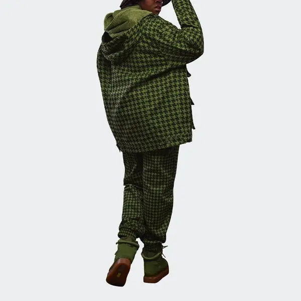 Adidas Originals Plaid Pattern Loose Sports Pants/trousers/joggers Green - Default Color