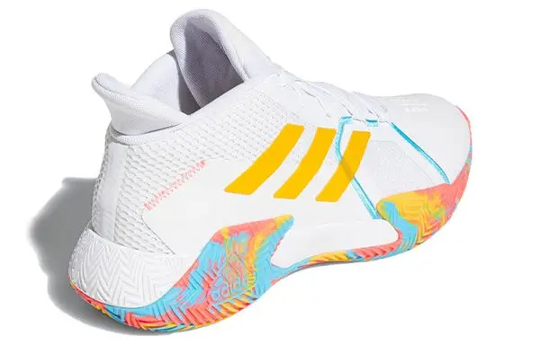 Adidas Court Vision 2.0 Rainbow Sole Sneakers - White/yellow