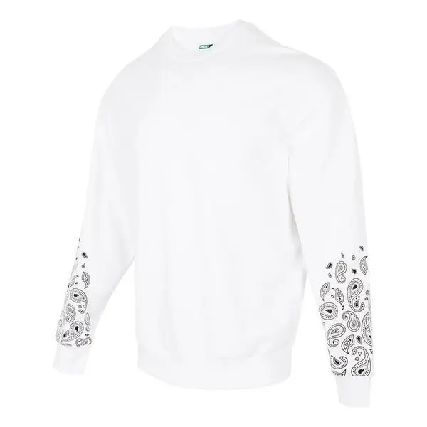 PUMA Paisley Graphic Crewneck Sweatshirt - White/black
