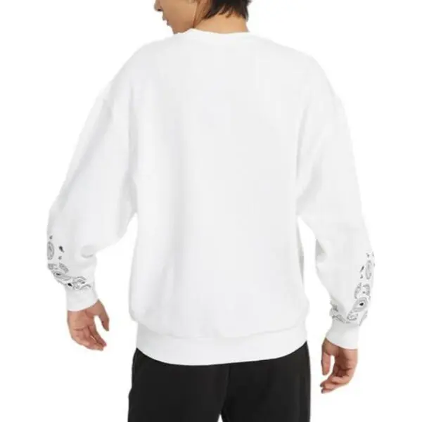 PUMA Paisley Graphic Crewneck Sweatshirt - White/black
