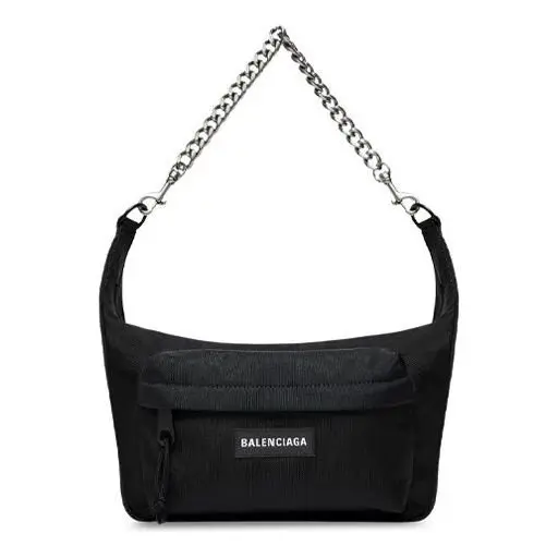 Balenciaga Raver Medium Bag With Chain - Black