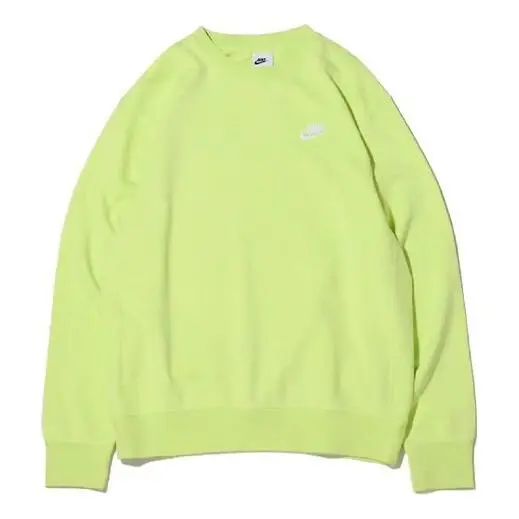 Nike Club French Terry Logo Sweatshirt 'neon Green - Multi-color