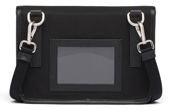 Prada Saffiano Logo-plaque Smartphone Holder 'black