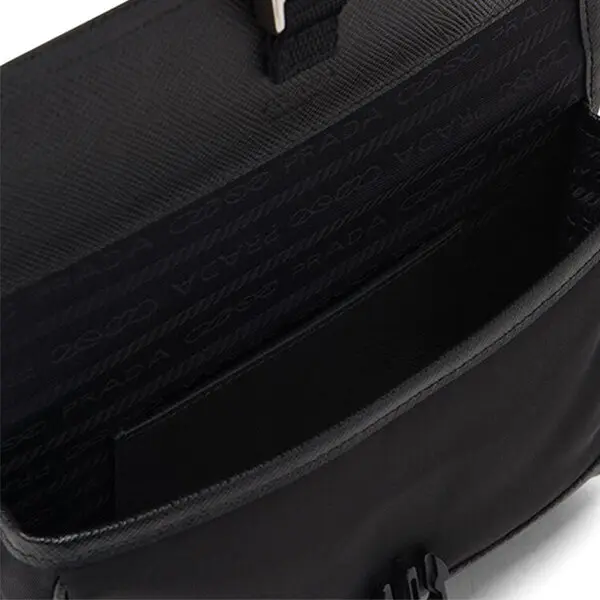 Prada Saffiano Logo-plaque Smartphone Holder 'black