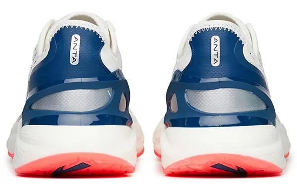 ANTA Athletic Lace-up Sneakers - White/blue/orange