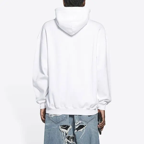 Balenciaga Bb Pixel Medium Fit Hoodie - White