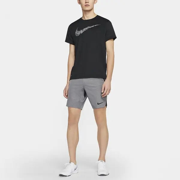 Nike Stripe Logo Printing Training Sports Short Sleeve