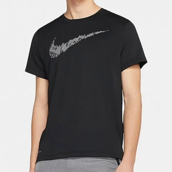 Nike Stripe Logo Printing Training Sports Short Sleeve