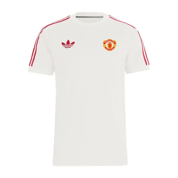 Adidas Manchester United Adicolor Classics 3-stripes T-shirt Asia Sizing 'white Red - White/red