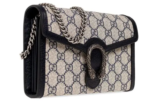 Gucci Dionysus Gg Mini Chain Wallet 'beige Blue - Beige/blue