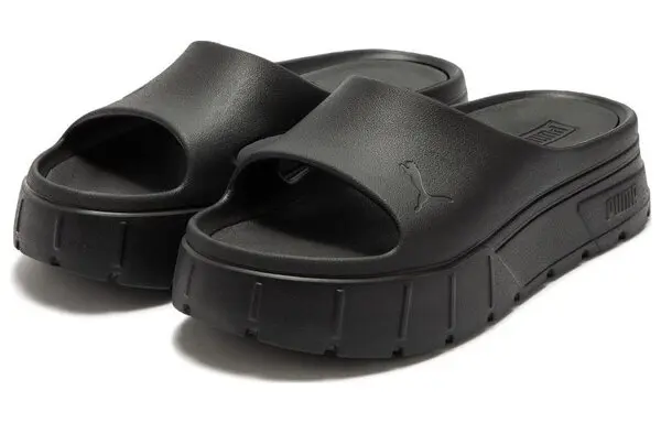PUMA Mayze Stack Injex Platform Slides - Black