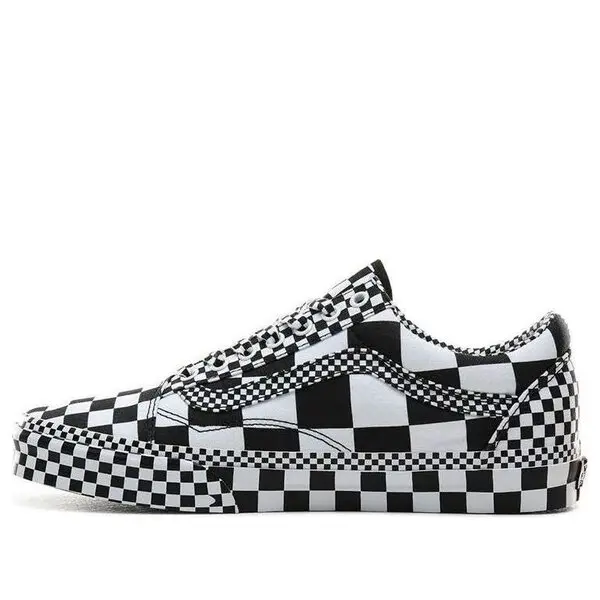 VANS Old Skool All Over Checkerboard Sneakers - Black