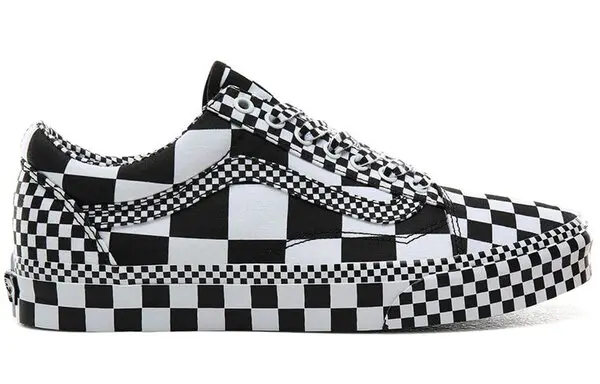 VANS Old Skool All Over Checkerboard Sneakers - Black