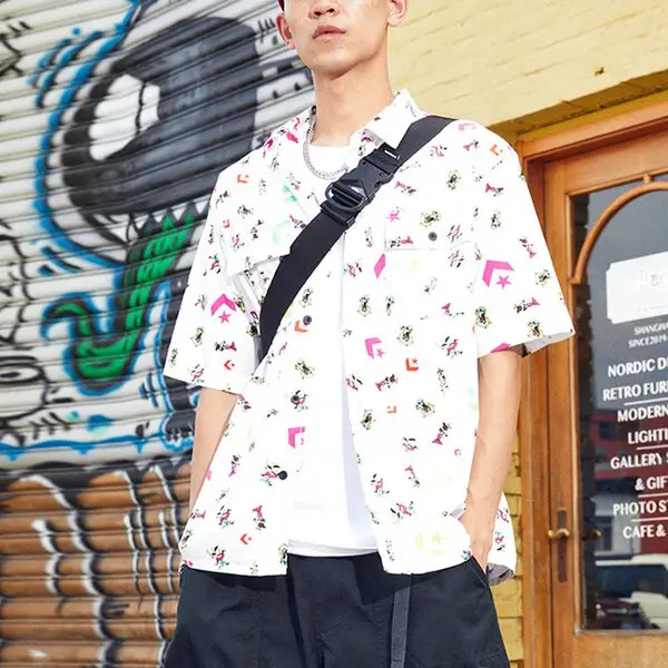 CONVERSE Park Gym All Over Print Shirt Asia Sizing