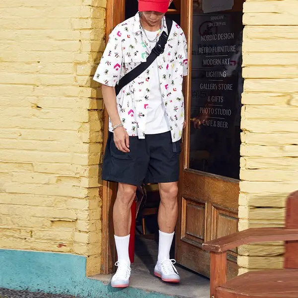 CONVERSE Park Gym All Over Print Shirt Asia Sizing