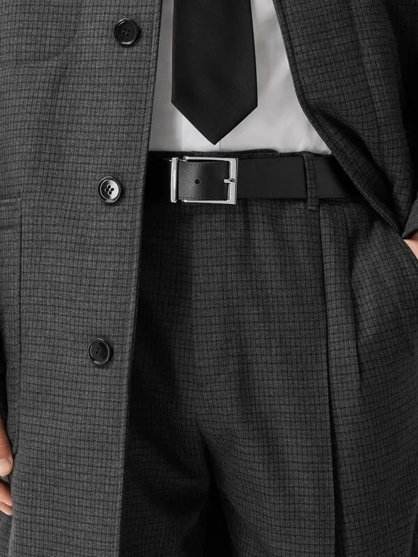 Burberry Reversible Check Belt - Black