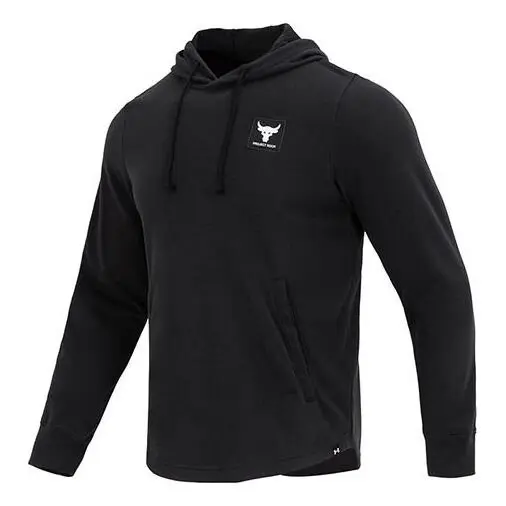 Under Armour Project Rock Terry Hoodie - Black/white