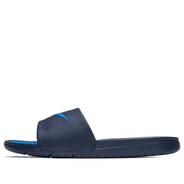 Nike Benassi Solarsoft Slide Sports Slippers - Black/blue