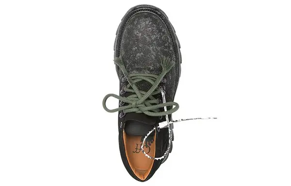 Off-White High Top Lace-up Sneakers With Graphic Print And Lug Sole