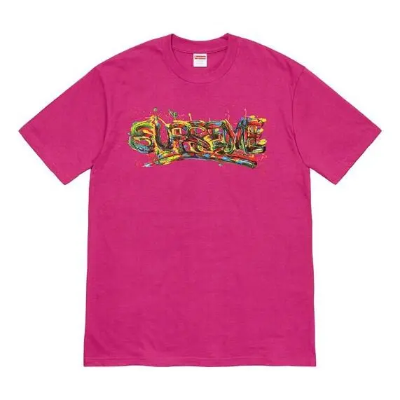 Supreme Ss20 Week 1 Paint Logo Tee Logo Tee - Red