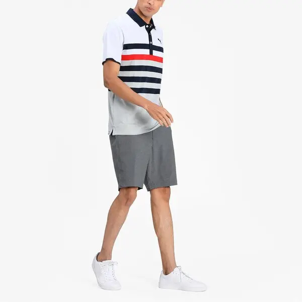 PUMA Mattr One Way Polo Shirt 'white Black Red