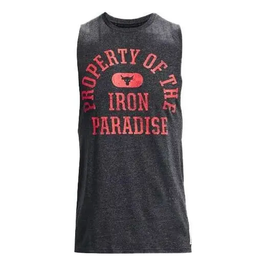 Under Armour Project Rock Property Of Tank - Black/red